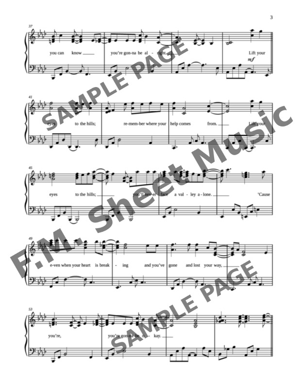 Be Okay (Advanced Piano) By Lauren Daigle - F.M. Sheet Music - Pop Arrangements by Jennifer Eklund